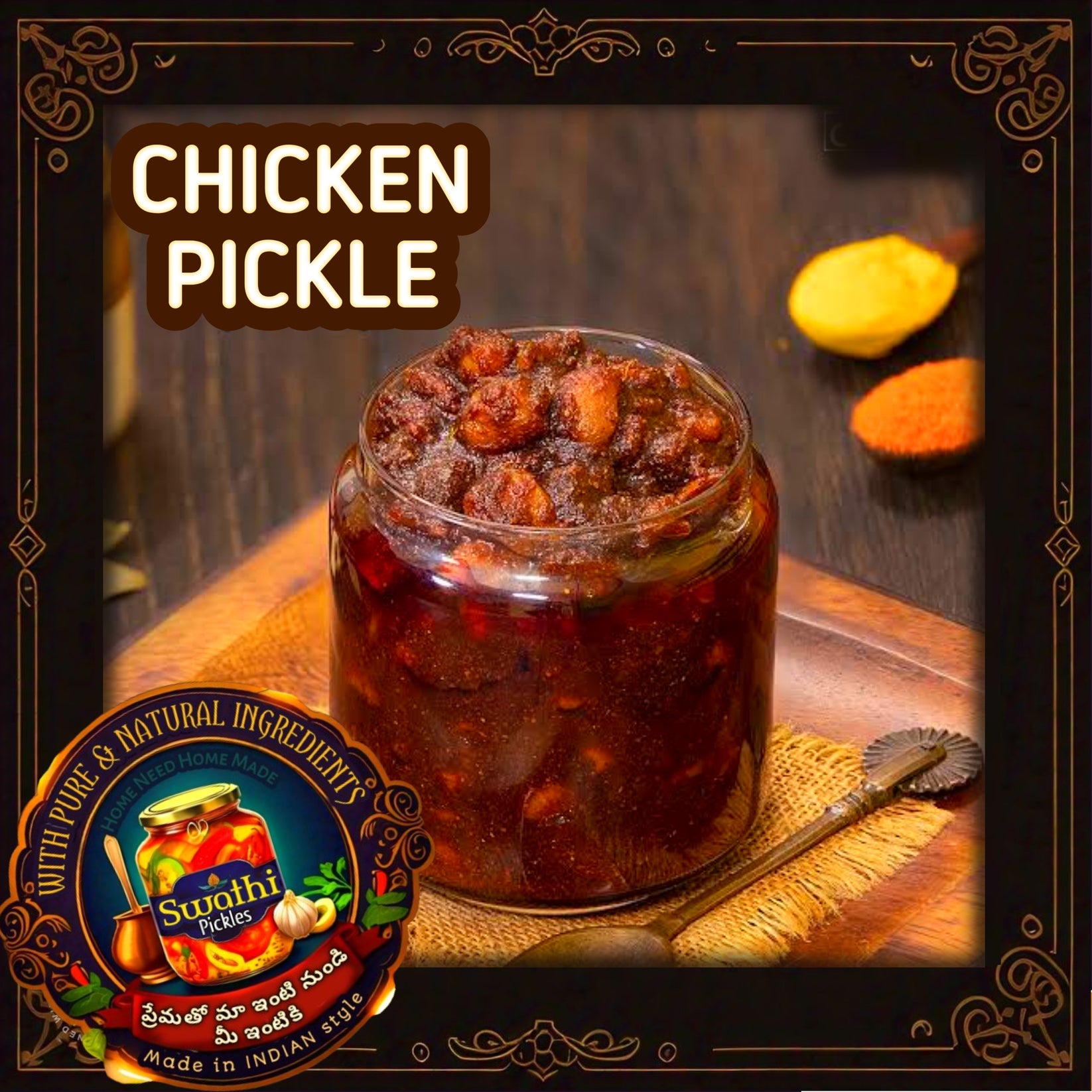 Chicken Pickle (Bone) – Swathi Pickles